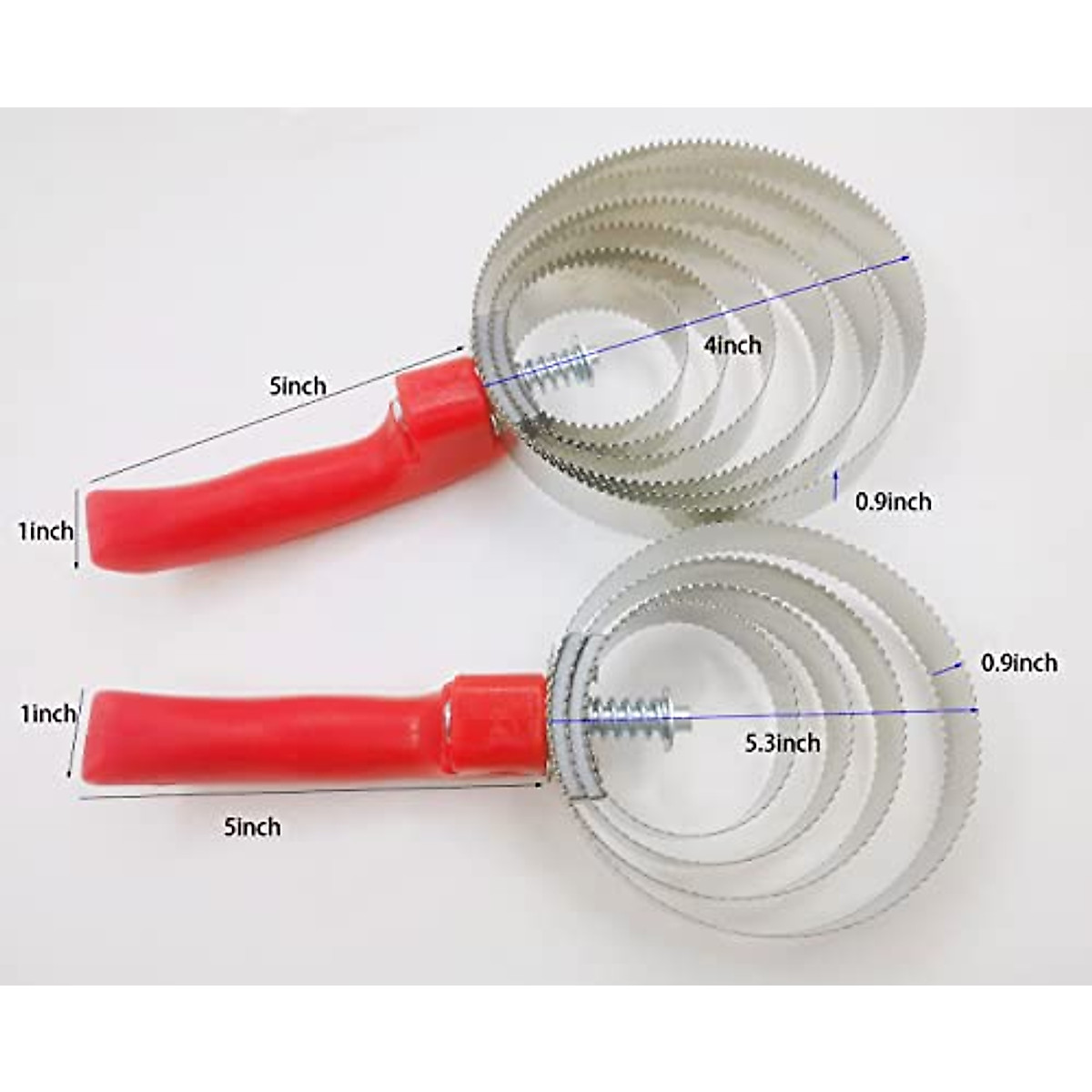 Chyugui Horse Brush Scraper Reversible Curry Comb,Livestock Shedding Comb for Cattle Cow,Stainless Steel Shed Comb Shedding Blade for Dogs,4 Rings + 6 Rings 2 Pieces Set