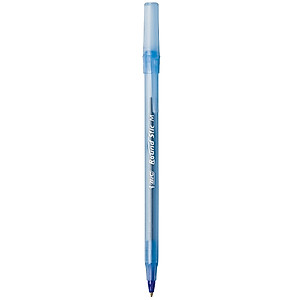 BIC Round Stic Xtra Life Blue Ballpoint Pens, Medium Point (1.0mm), 36-Count Pack of Bulk Pens, Flexible Round Barrel for Writing Comfort, No. 1 Selling Ballpoint Pens
