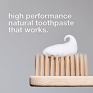 Davids Natural Toothpaste for Teeth Whitening, Peppermint, Antiplaque, Flouride Free, SLS Free, EWG Verified, Toothpaste Squeezer Included, Recycable Metal Tube, 5.25oz