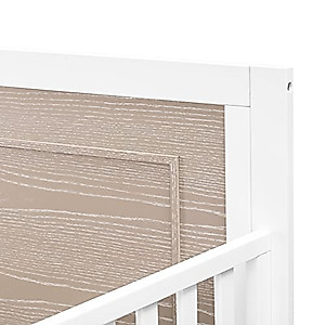 Carter's by DaVinci Radley 4-in-1 Convertible Crib in White & Coastwood, Greenguard Gold Certified