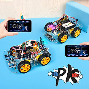 OSOYOO V2.1 Smart IOT Robot Car Kit for Arduino - Early STEM Education for Beginner Teenage and Kid – Learn Circuit, Sensor - Get Hands-on Experience on Programming, Electronics Assembling, Robotics