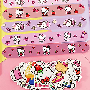 GOTOFUN Kitty Party Supplies, Kitty Slap Bracelets, 86PCS Party Favors Contains 36 Slap Bracelets and 50 Stickers, Great Birthday Gift for Boys Girls, Kawaii Goodie Bag Stuffers