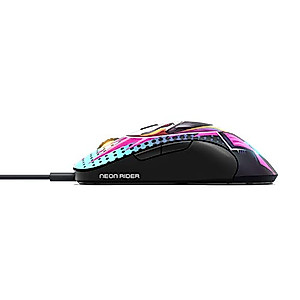 SteelSeries Sensei Ten Neon Rider Edition Gaming Mouse – 18,000 CPI TrueMove Pro Optical Sensor – Ambidextrous Design – 8 Programmable Buttons – 60M Click Mechanical Switches – RGB Lighting