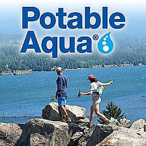 Potable Aqua Water Purification Tablets with PA Plus, Portable and Effective Water Purification Solution for Camping, Hiking, Emergencies, Natural Disasters and International Travel, Two 50ct Bottles