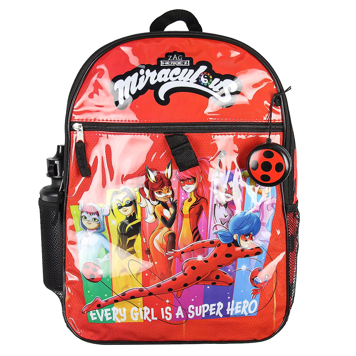 Miraculous Tales of Ladybug & Cat Noir Characters 5 PC Backpack Lunchbox Icepack Water Bottle