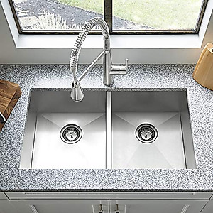 American Standard 18DB6332211.075 Edgewater 33" x 22" ADA Double Bowl Stainless Steel Kitchen Sink,