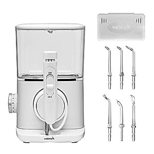 Waterpik Water Flosser Evolution Electric Countertop Dental Oral Irrigator with 6 Tips, WF-07