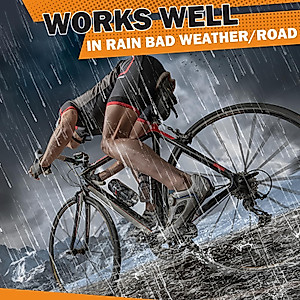 Alritz Bike Brake Pads Set, 4 Pairs Road Mountain Bicycle V-Brake Blocks Shoes with Hex Nut and Shims, No Noise No Skid, 70mm (Black)