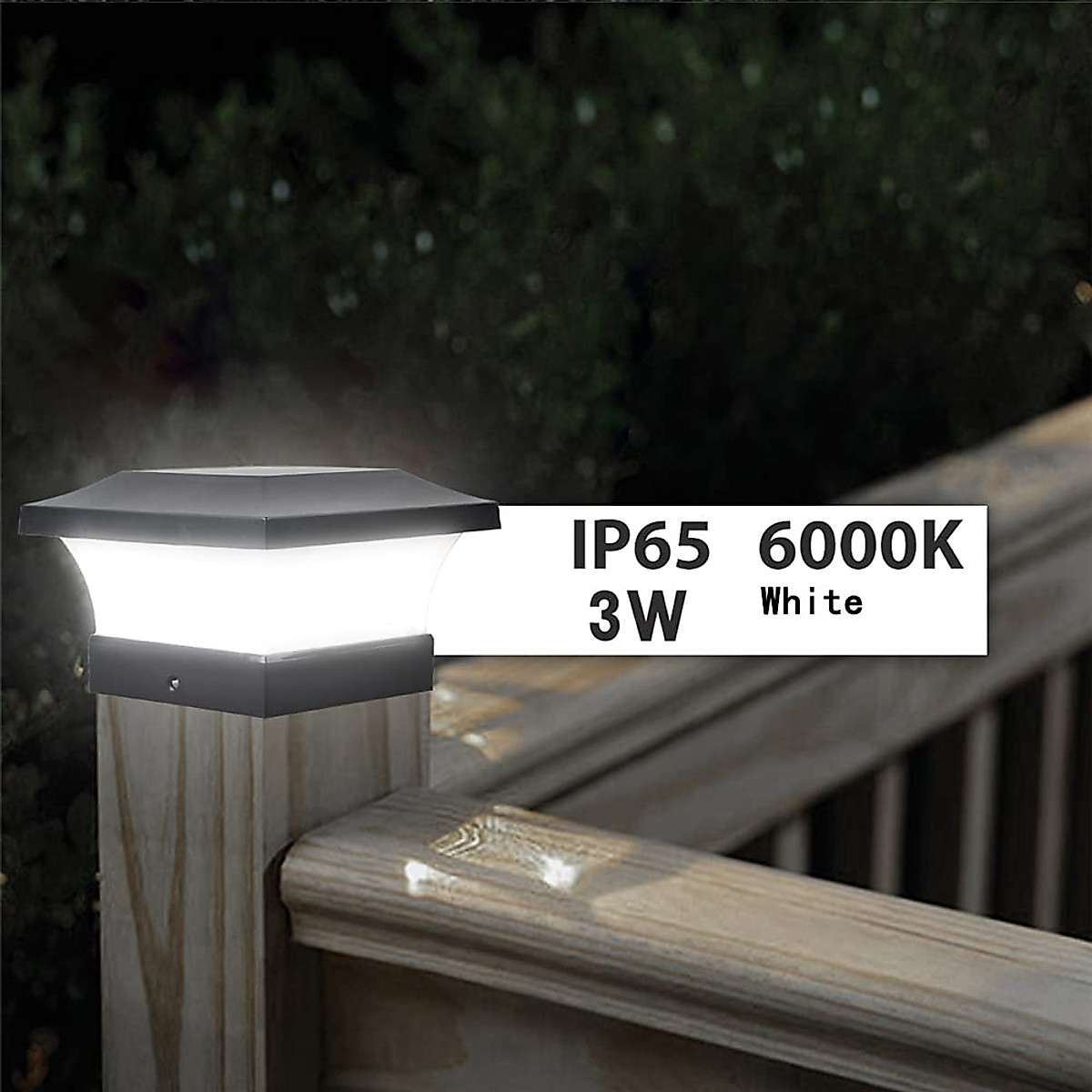 ZHUANYIYI Outdoor Solar Garden Column Headlights, Wall Gate Column Lighting, Home Garden Pavement Waterproof Landscape Lights