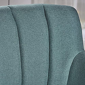 Christopher Knight Home Merel Mid Century Modern Fabric Club Chair, 28.30" W x 27.60" D x 31.50" H, Dark Teal/Natural