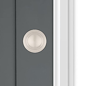 Kwikset Cove Sided Dummy Door Knob, Non-Turning Handle for Pantry, Closet, and French Doors, Featuring Microban Product Protection in Satin Nickel