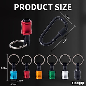 1/4 Inch Hex Shank Aluminum Alloy Screwdriver Bit Holder,Hexagonal Screwdriver Bit Holders,Quick-Change Extension,Keychain Extension,Release Quickly Tool Kit,Suitable for hexagonal handle tools (6)