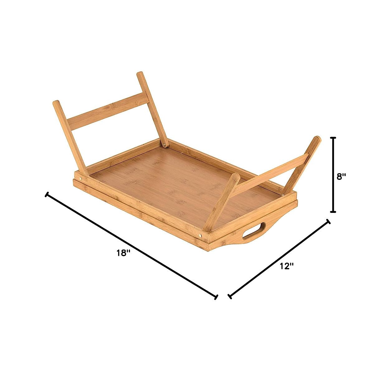 Home-it Bed Tray table with folding legs, and breakfast tray Bamboo bed table and bed tray with legs