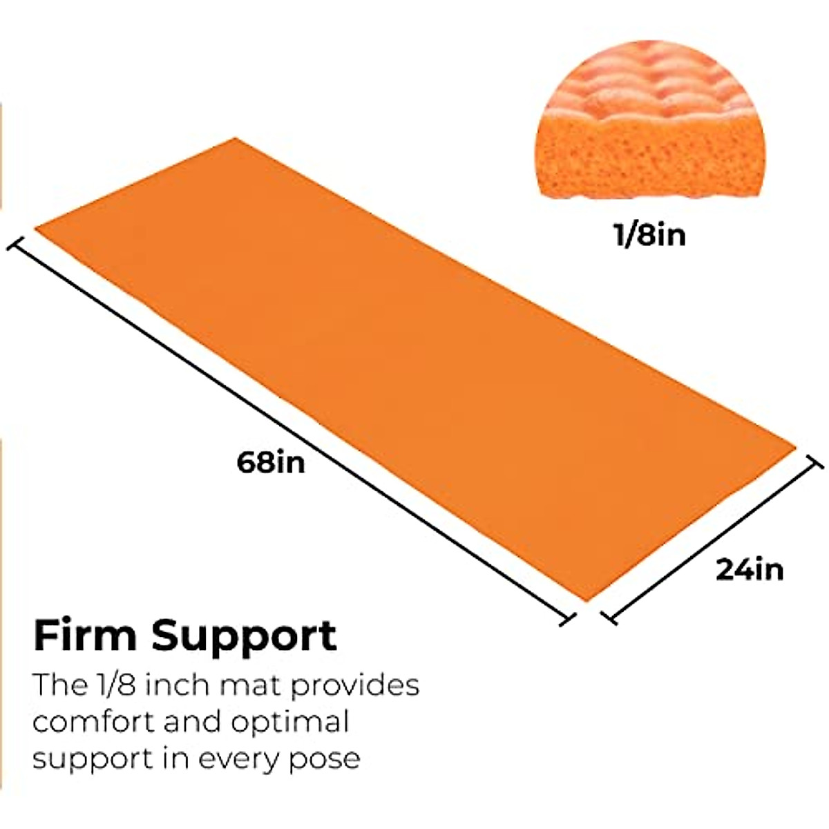 Hello Fit 10-Pack Yoga Mat With Carrying Strap, 68" x 24" Non Slip Exercise Mat, 4mm Thick Gym Mat, Bulk Non Toxic Yoga Mats for Schools and Studios, Assorted