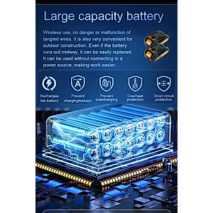 Cordless Reciprocating Saw, 2.0Ah Battery x2, Cordless Variable Speed, Blades Kit for Wood/Metal/PVC Cutting Yellow