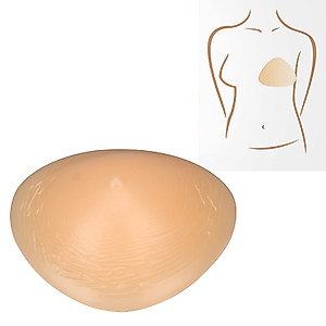 Prosthetic Breast, Artificial Symmetrical Breast Form, Bra Pad Inserts Soft Silicone Triangular Shaped Concave Bottom Prosthetic Breast for Post Mastectomy (Type 1)