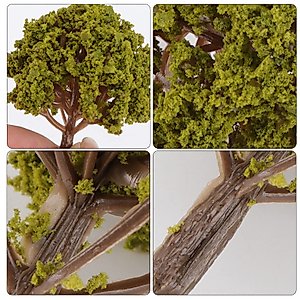 Angoily 20pcs Model Scenery Landscape Trees Model Trees Yellow Scenery Layout Landscape Trees Model Scenery Tree