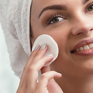 Cotton Pads Holder Set, Cotton Rounds Organizer Bathroom Clear Cotton Pads Storage Jar, 100pcs Cotton Pads