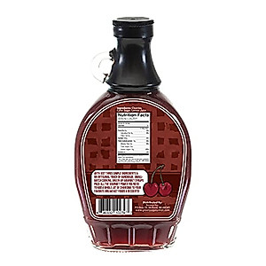 Green Jay Gourmet Tart Cherry Syrup - Premium Breakfast Syrup with Sweet Cherries, Cane Sugar & Lemon Juice - All-Natural, Non-GMO Pancake Syrup, Waffle Syrup & Dessert Syrup - 8 Ounces