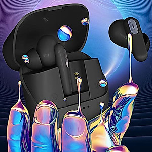 Lanhui Touch-Control Wireless Earbuds,Bluetooth 5.0 Headphones Sports Work Earbuds Wireless Headphones with Noise-Cancelling