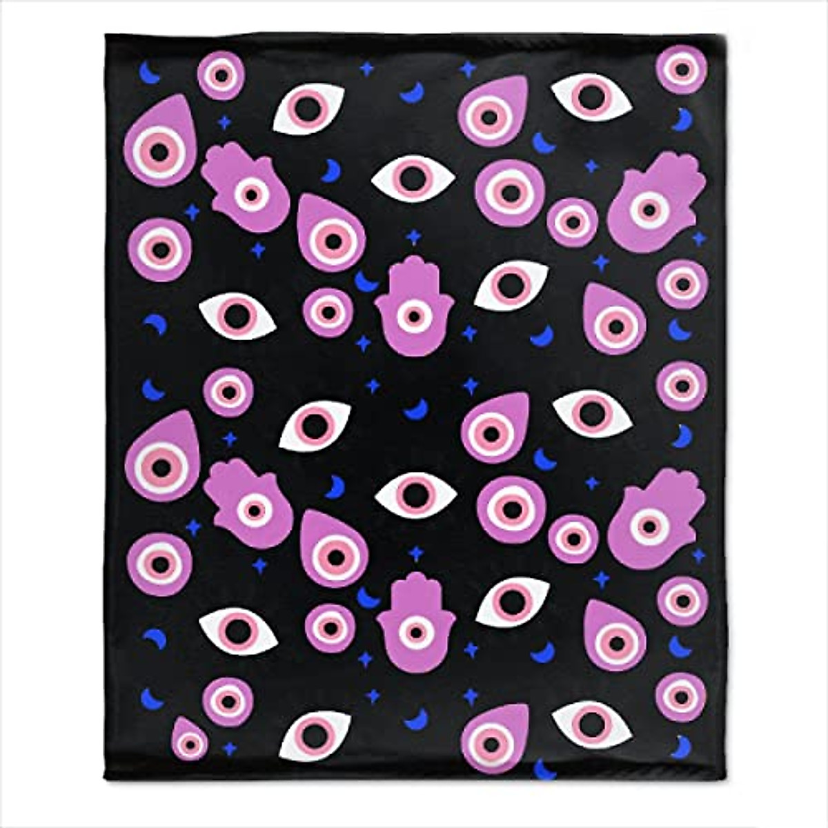 Todeyya Evil Eyes Blanket-​Super Soft Flannel Fleece Blanket, Lightweight Microfiber Cozy Plush Blanket for Couch Sofa Gifts L 80x60 in for Adults