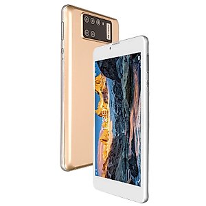7 inch Tablet, 1200X1920 HD IPS Display, 8-Core Processor, 4GB RAM 32GB ROM, 2.4G 5G Dual Band WiFi, Smart Touch Tablet PC with 6000mAh Long Lasting Battery, Gold Color (US Plug)
