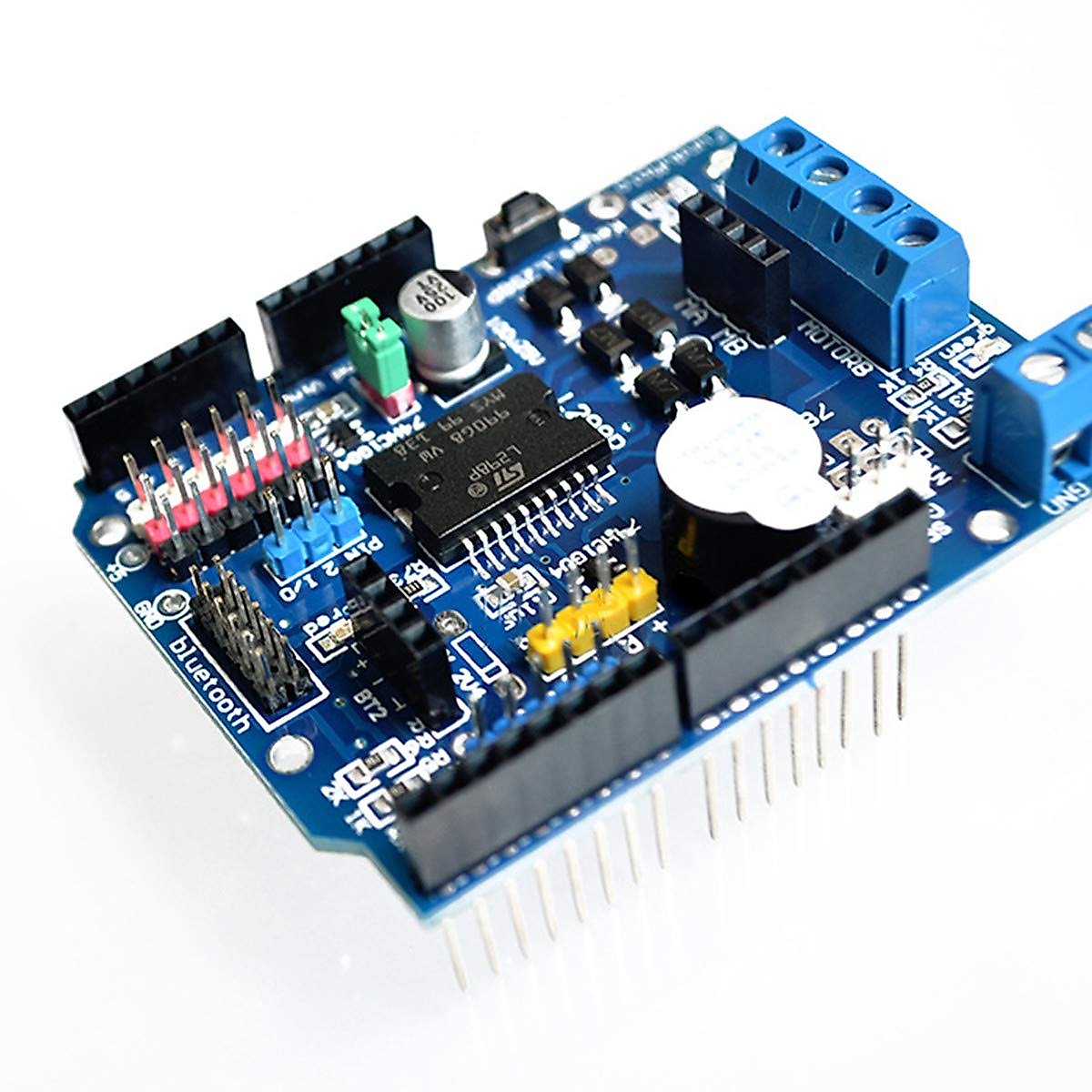 FainWan L298P DC Motor Drive Module L298P DC Motor Drive Shield H-Bridge Drive Expansion Board High-Power DC Stepper Motor Controller Compatible with Ar-duino