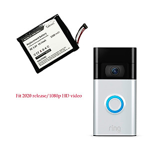 TAKOCI Replacement Battery for Ring Video Doorbell 5UM5E5(2020 release/1080P HD),fits S1 1ICP6/5056-2 5200mAh/3.8V