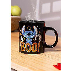 Silver Buffalo Lilo and Stitch Boo Halloween 20oz Ceramic Mug for Adults Standard