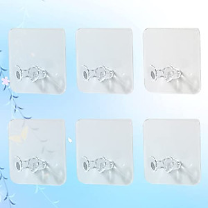 Cabilock Plug Hook Ceiling Hooks 10pcs Strong Multi Transparent Plastic Phone Shaving Razor Towel Hook Sticking Ceiling Hanger Hook for Home Kitchen Ceiling Hook Pasting Hook