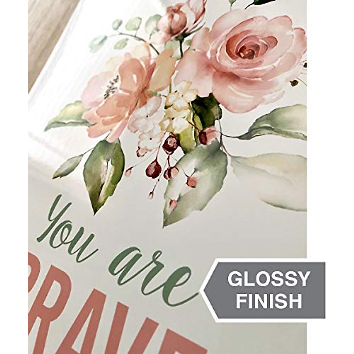 Confetti Fox Girls Inspirational Words Wall Decor, Pink Floral Modern Art, Positive Motivational Quotes, Teen Flowers Affirmations Typography Posters (8x10 Unframed Set of 4 Prints)