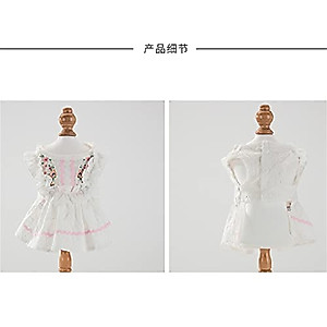 HOUKAI Dress Dog Clothes Dog pet Clothes Skirt Summer Cotton White Skirt (Color : D, Size : Lcode)