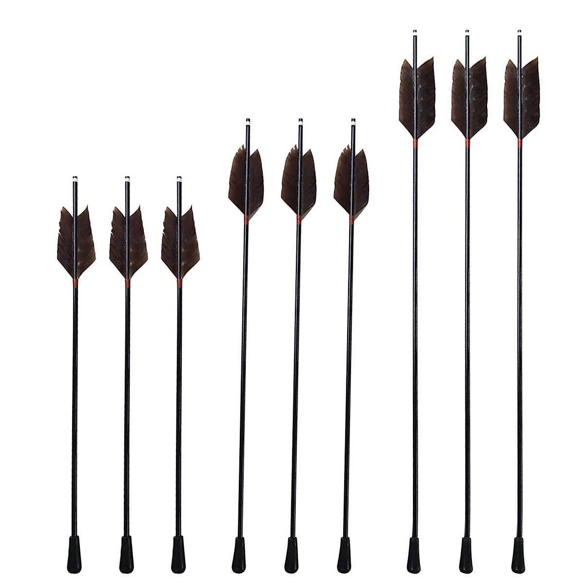 Honbay 10PCS Soft Rubber Arrowheads Glue on Target Arrow Tips Point Blunt Broadheads Arrowhead Replacement for Outdoor Archery Hunting Game Practice (Internal Dia 8mm)