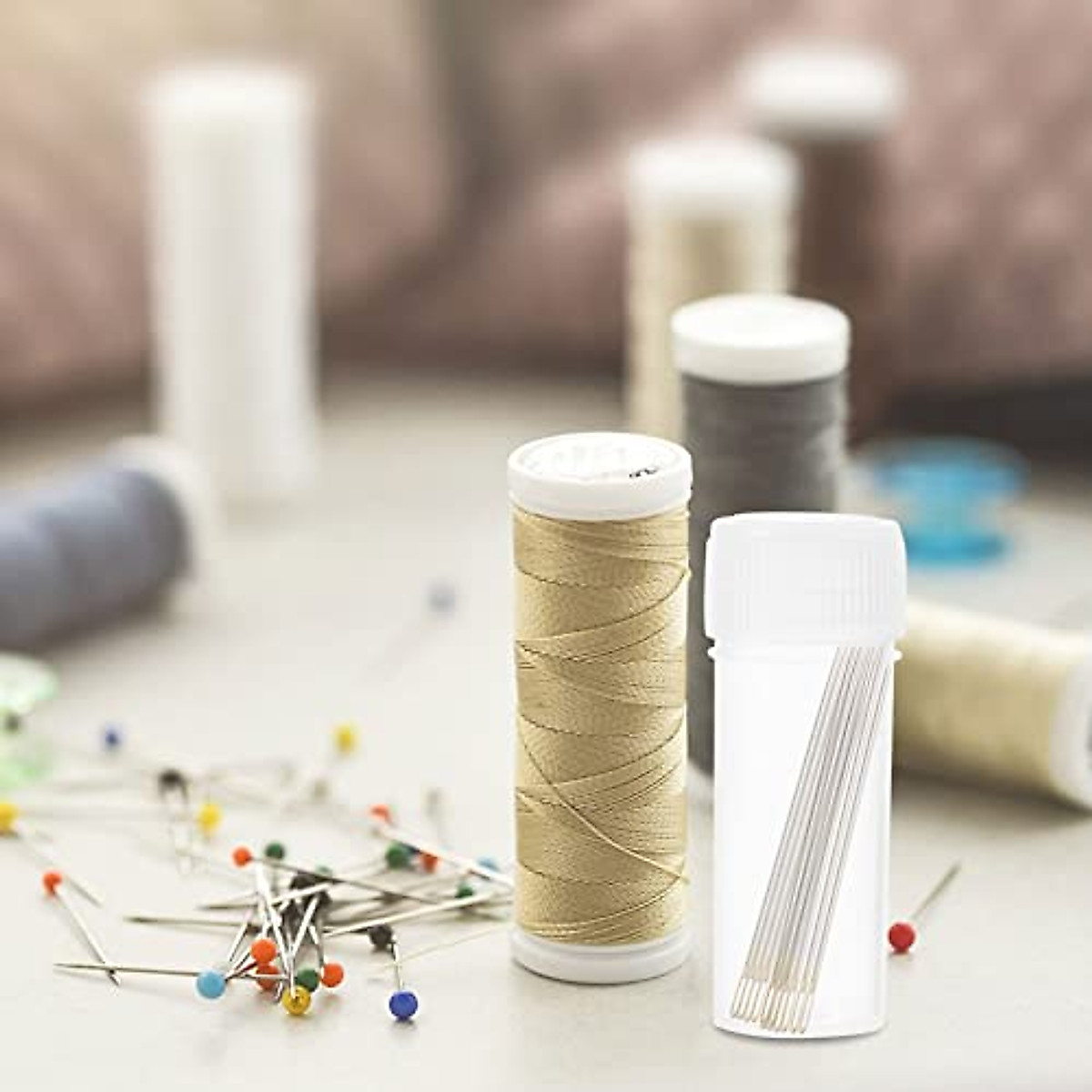 50Pcs Sewing Needles Storage Tube Transparent Plastic Needle Storage Container Embroidery Sewing Needle Case Toothpick Holder for DIY Craft Needlework Tool