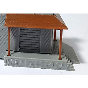 Outland Models Train Railway Layout Industrial Facility Grain Silos N Scale