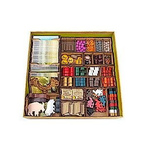 TowerRex Storage Organizer for Everdell and Expansions - Storage for Everdell - Organizer Kit Token Box Card Insert