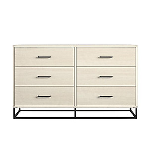 Novogratz Kelly 6 Drawer, Ivory Oak Dresser