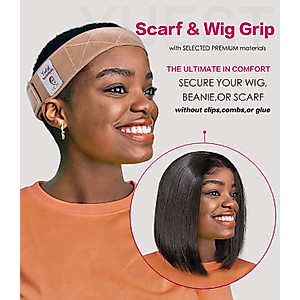 Yuest 2 Pack Wig Grip Band for Keeping Wigs in Place Secured Velvet Wig Gripper Adjustable Wig Grips Headband Stay Put No Slip Accessories for Women Edge Saver
