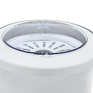 LIAPDG 12L/3.17 Gal Manual Dehydrator, Portable Foot Pedal Washing Machine Lightweight Manual Draw Cord Spin Dryer for Thick Duvet Covers, Bed Sheets in Traveling, Student Residence