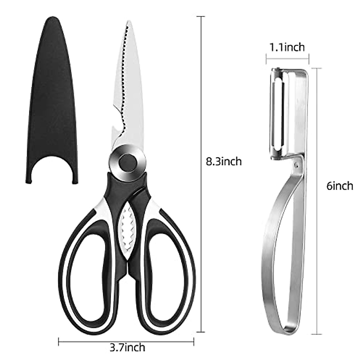 Kitchen Scissors Set ,SinYe Kitchen Scissors with Peeler