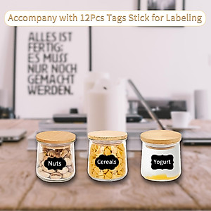 Oui Yogurt Jar Lids, 12 Pack Lids for Oui Yogurt Jars, Bamboo Wooden Lids for Oui Yogurt Jars, Reusable Yogurt Bamboo Jar Lids Set with Silicone Sealing, Oui Lids for Yogurt Jars