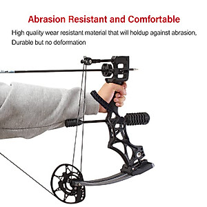 SOPOGER Archery Bow Wrist Sling Adjustable Hunting Wrist Strap Braided for Compound Bow Target Shooting Accessories (Black)