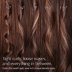 T3 SinglePass Curl Professional Curling Iron Custom Blend Ceramic Long Barrel Curling and Wave Iron with Adjustable Heat Settings for Shiny Smooth Curls and Waves