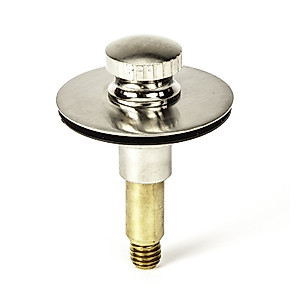 Universal Lift n Lock (Push Pull) Bath Tub/Bathtub Drain Stopper Includes 3/8" and 5/16" Fittings