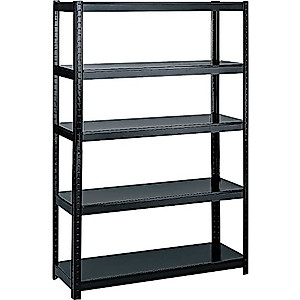 Safco 5244Bl Boltless Steel Shelving Five-Shelf 48W X 24D X 72H Black (Saf5244bl)