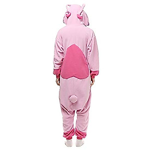 TSMY GLADCOS Halloween Costumes Unisex Pyjamas Stitch Onesie Pajamas Adult Large Pink