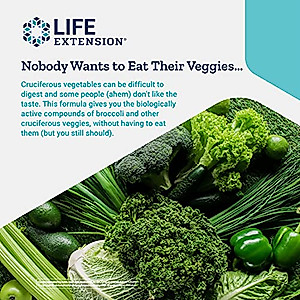 Life Extension Triple Action Cruciferous Vegetable Extract & Resveratrol – Veggie Food Based Formula Supplement for Cellular Protection Support & Hormone Balance – Gluten Free – 60 Capsules