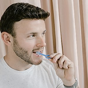 PUL Chew tool & Clear Aligner Removal 2 in 1 Combo Tool - Compatible With Invisalign Removable Braces & Trays, Aligners, Retainers, Dentures - Hygienic Oral Care - Compact & Durable - 1 Pack, Blue