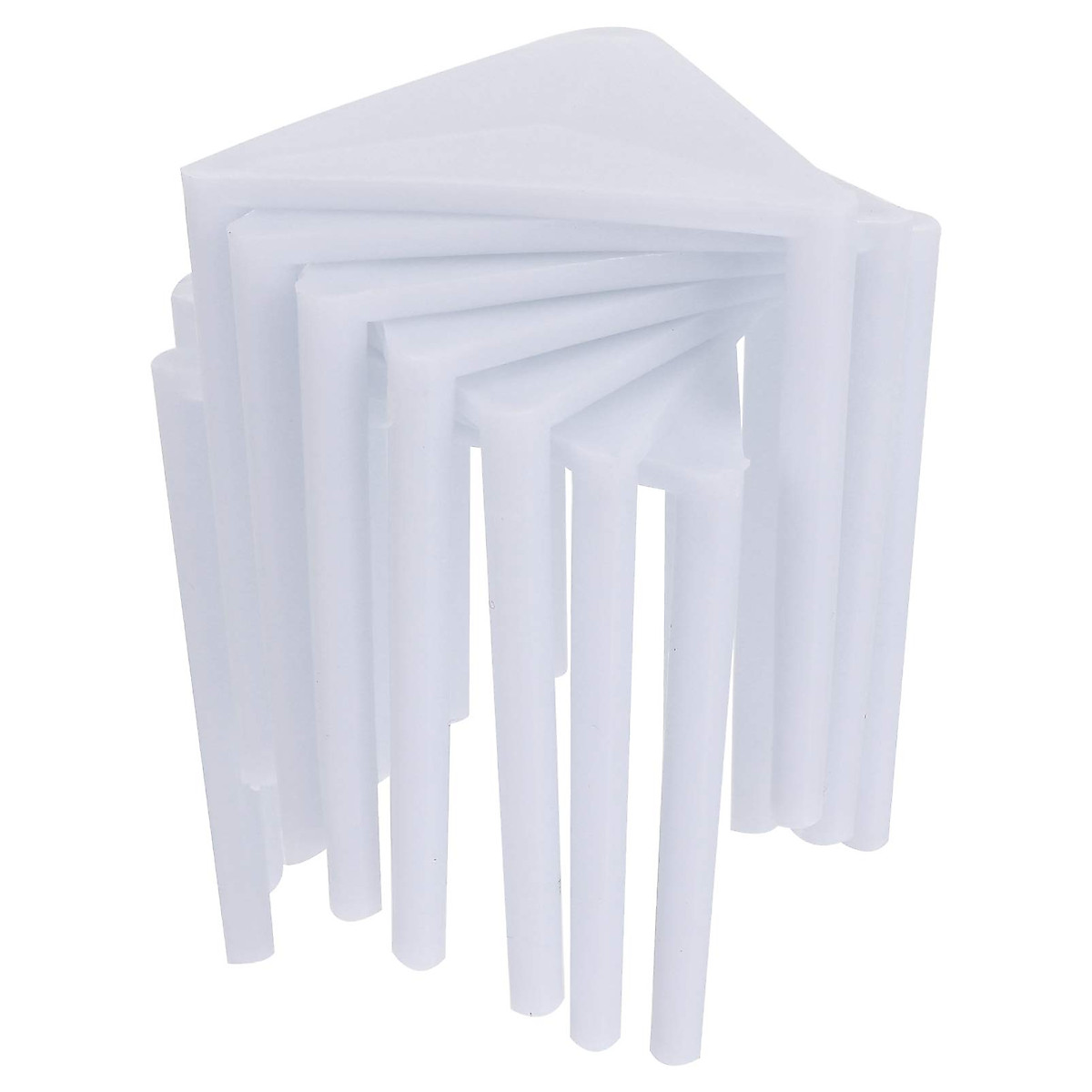 Hemoton Cake Tray 100pcs Plastic Pizza Tabletop Pizza Saver Pizza Box Table Triangle Brackets Pizza Holder White Serving Tray