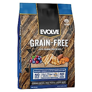 Evolve Grain Free Deboned Chicken, Sweet Potato & Berry Recipe Dry Dog Food, 14lb.